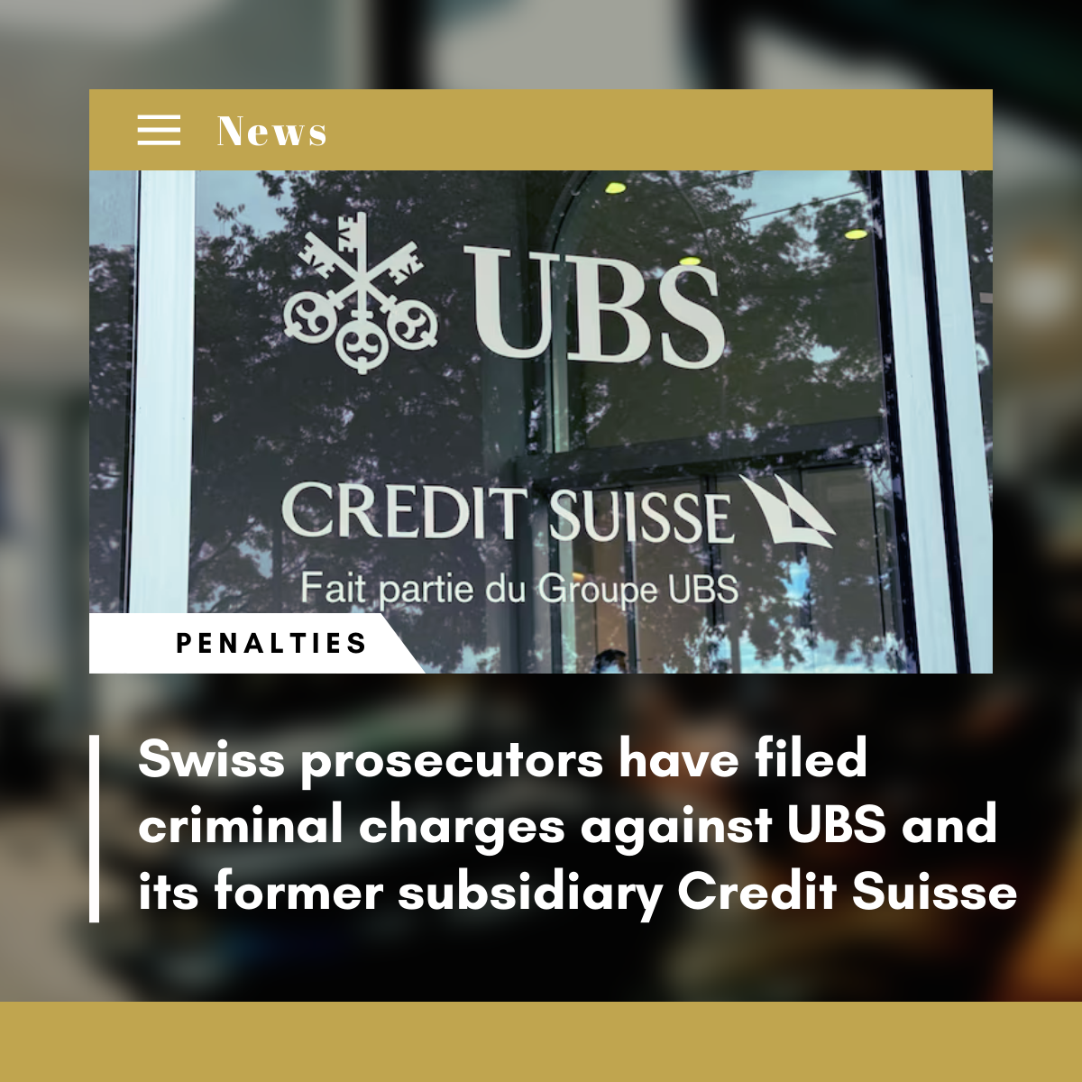 Swiss prosecutors file criminal charges against UBS and its former ...